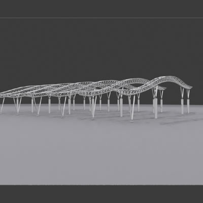 3d model steel structure truss