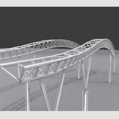 3d model steel structure truss