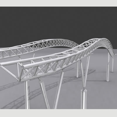 3d model steel structure truss