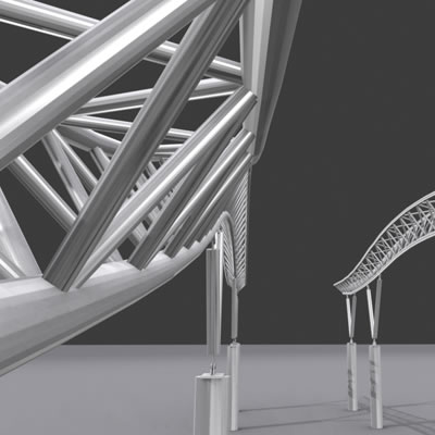 3d model steel structure truss