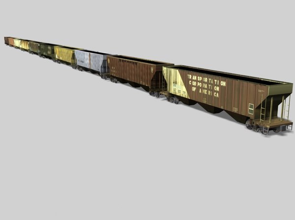 3d model railroad hopper car train