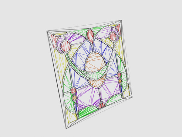3d model stained glass window