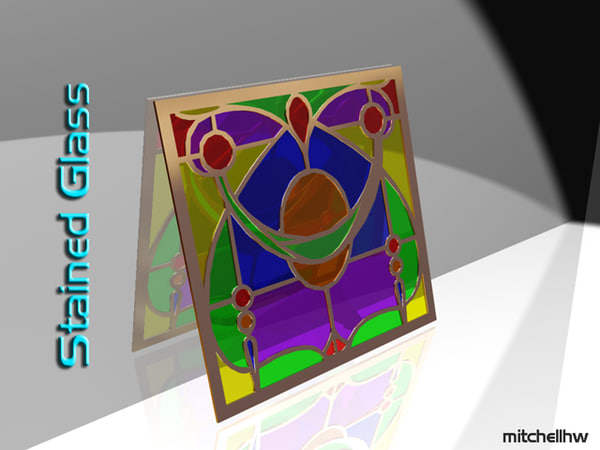 window stained glass 3d model