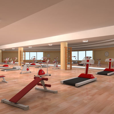 fitness center 3d model