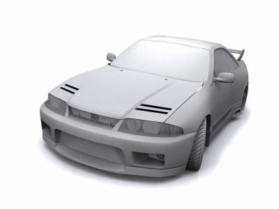 3d nissan skyline r33 model