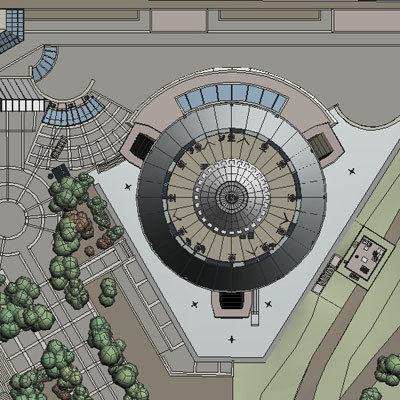 cn tower area toronto 3d model