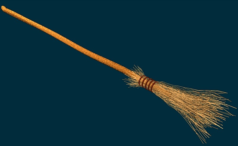 maya old straw broom
