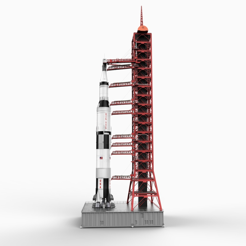 nasa crawler transporter saturn v 3d model