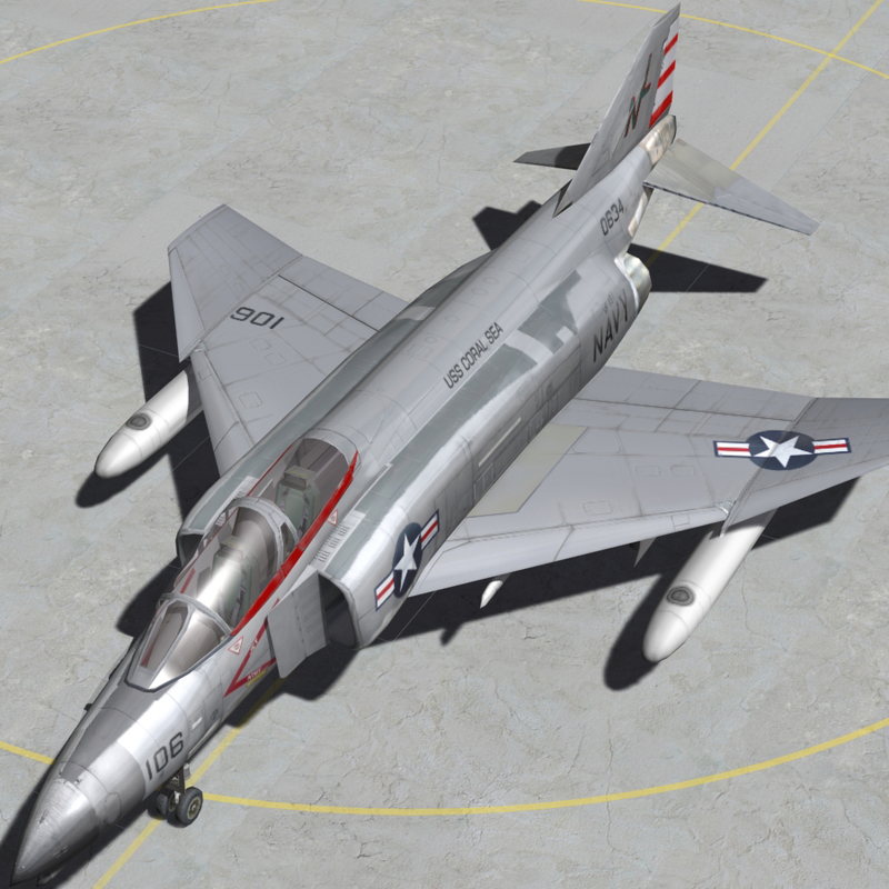 F4 Phantom-USS CORAL SEA Modelo 3D - TurboSquid 292972
