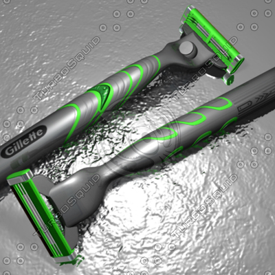3d model gillette mach 3 power