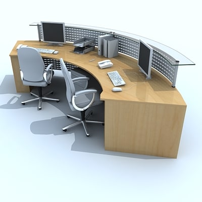3ds max reception desk