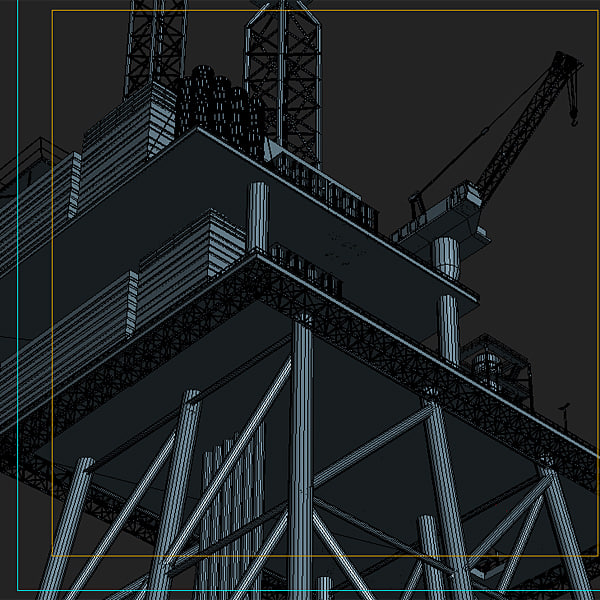 fixed platform 3d model