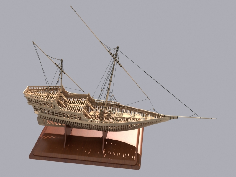 3ds max sail ship frame