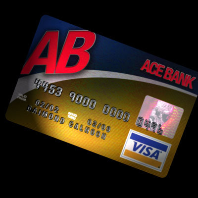 credit card hologram 3d obj