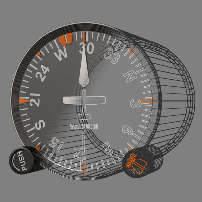 dg directional gyro compass 3d model