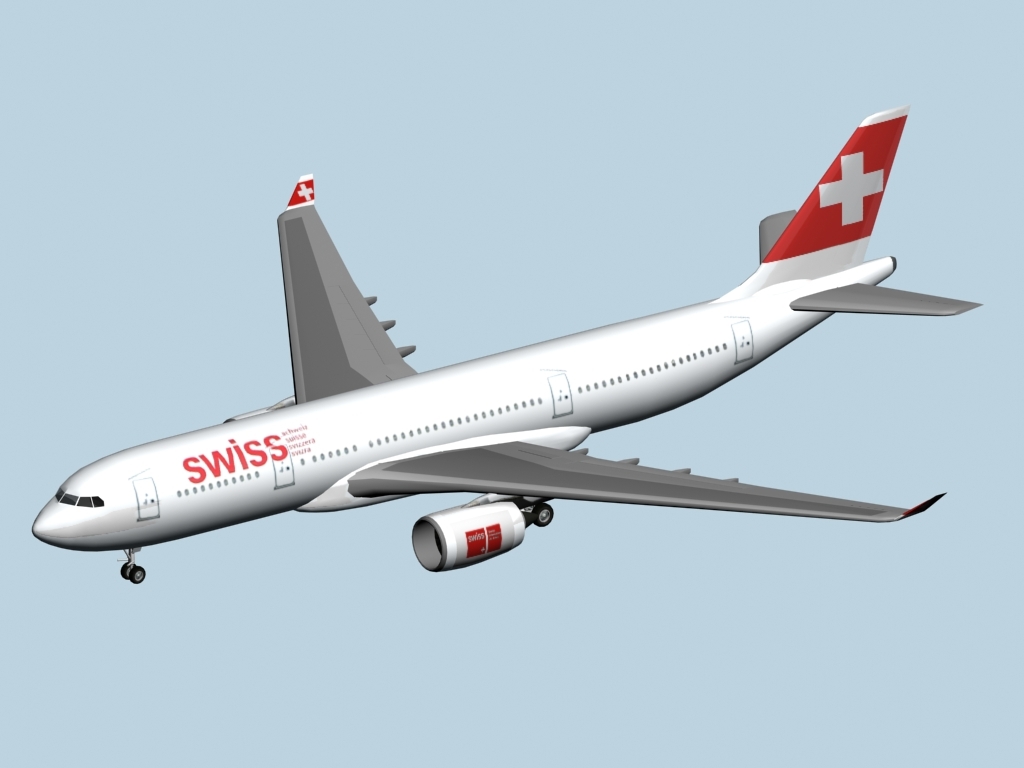 a350-800 swiss 3d model