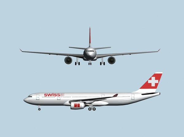 a350-800 swiss 3d model