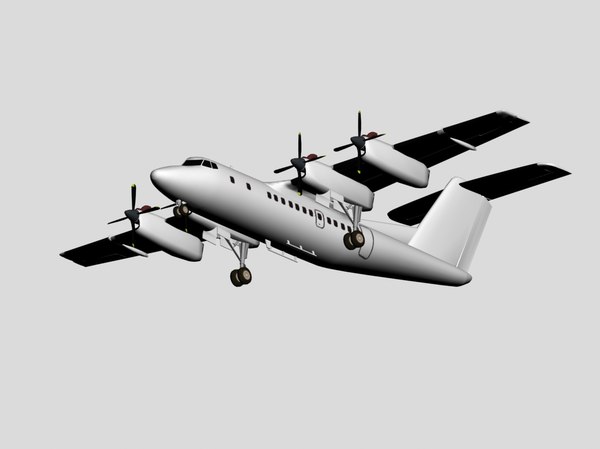 3d havilland dash 7 aircraft model