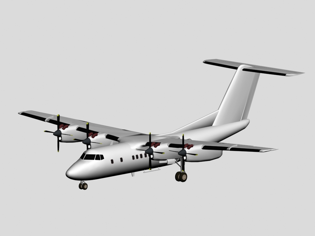3d havilland dash 7 aircraft model