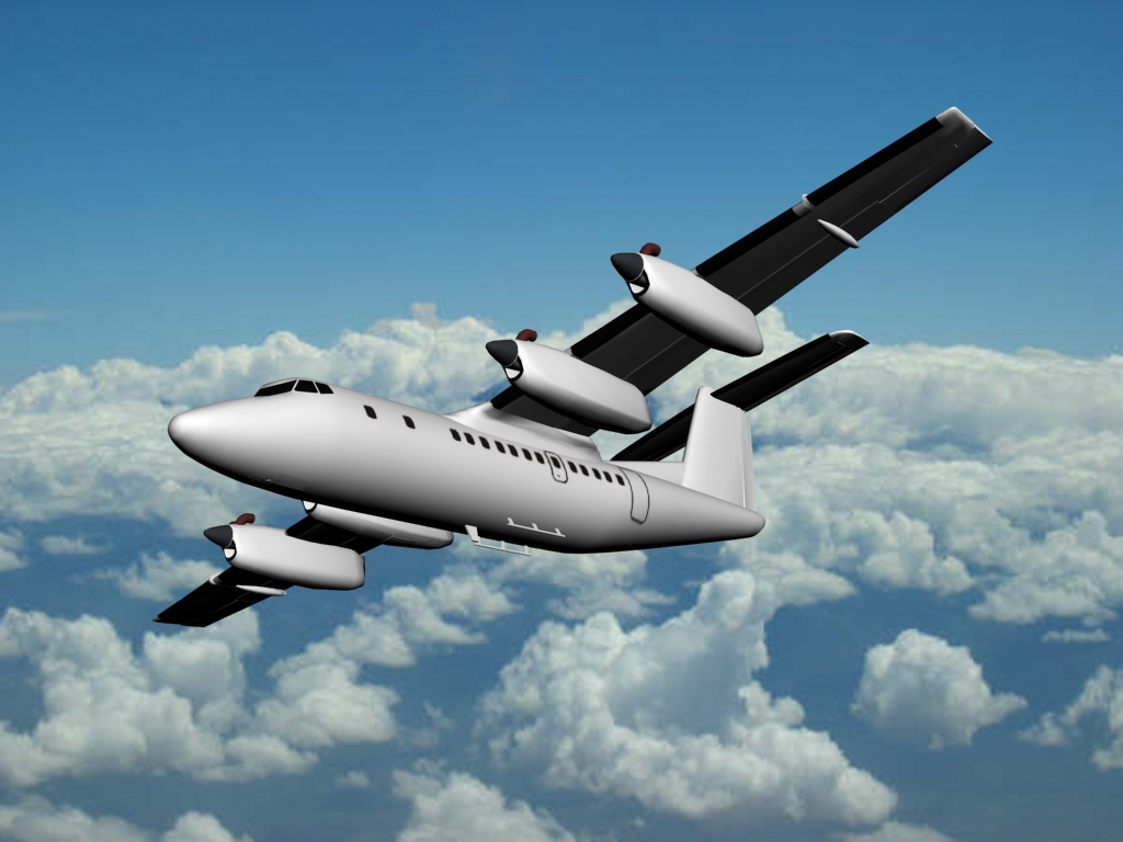 3d havilland dash 7 aircraft model