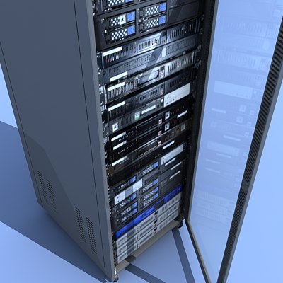 data rack servers 3d model