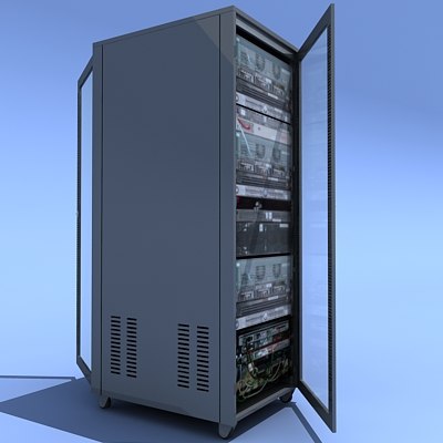 data rack servers 3d model