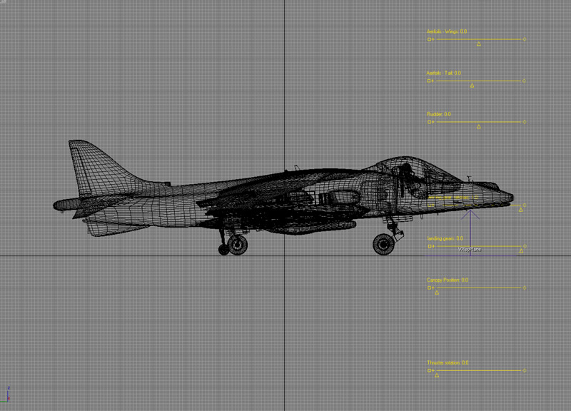 harrier jump jet gr 3d model