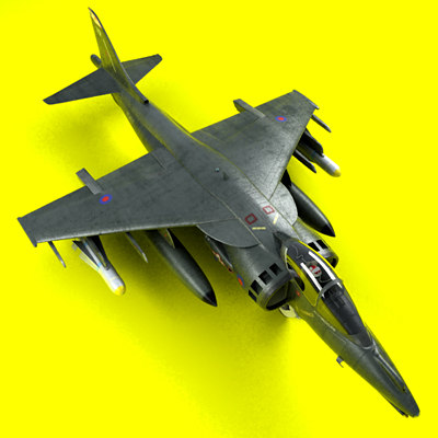 marine harrier 3d model