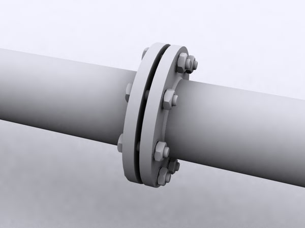 3d model pipe coupling