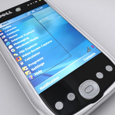 dell axim x50v pda 3d model