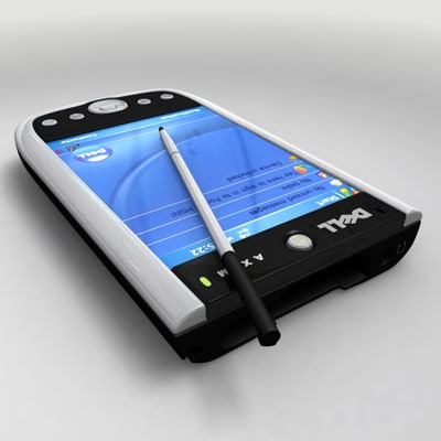 dell axim x50v pda 3d model