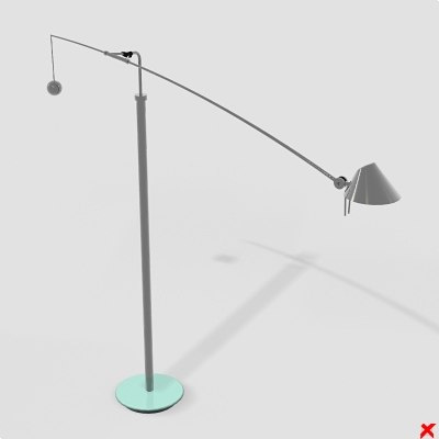 3d model lamp standing