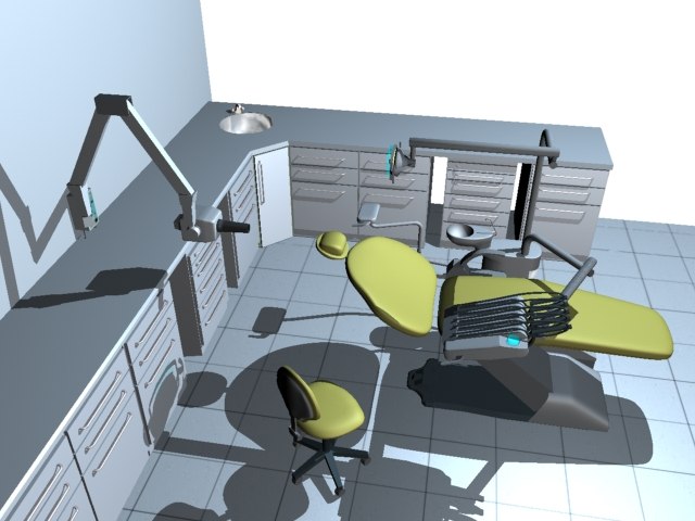 3d complete dental clinic model
