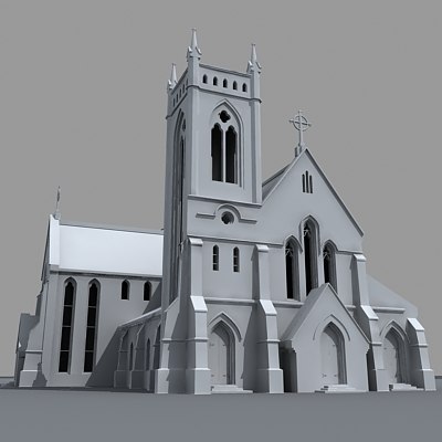 church temple building 3d model