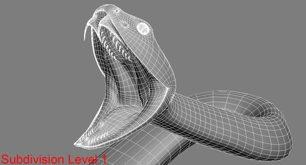 snake rattlesnake 3d model
