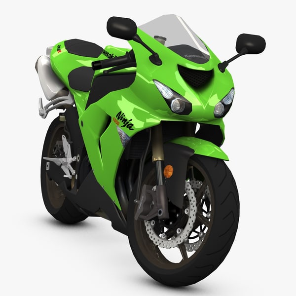 kawasaki ninja sport bike 3d model
