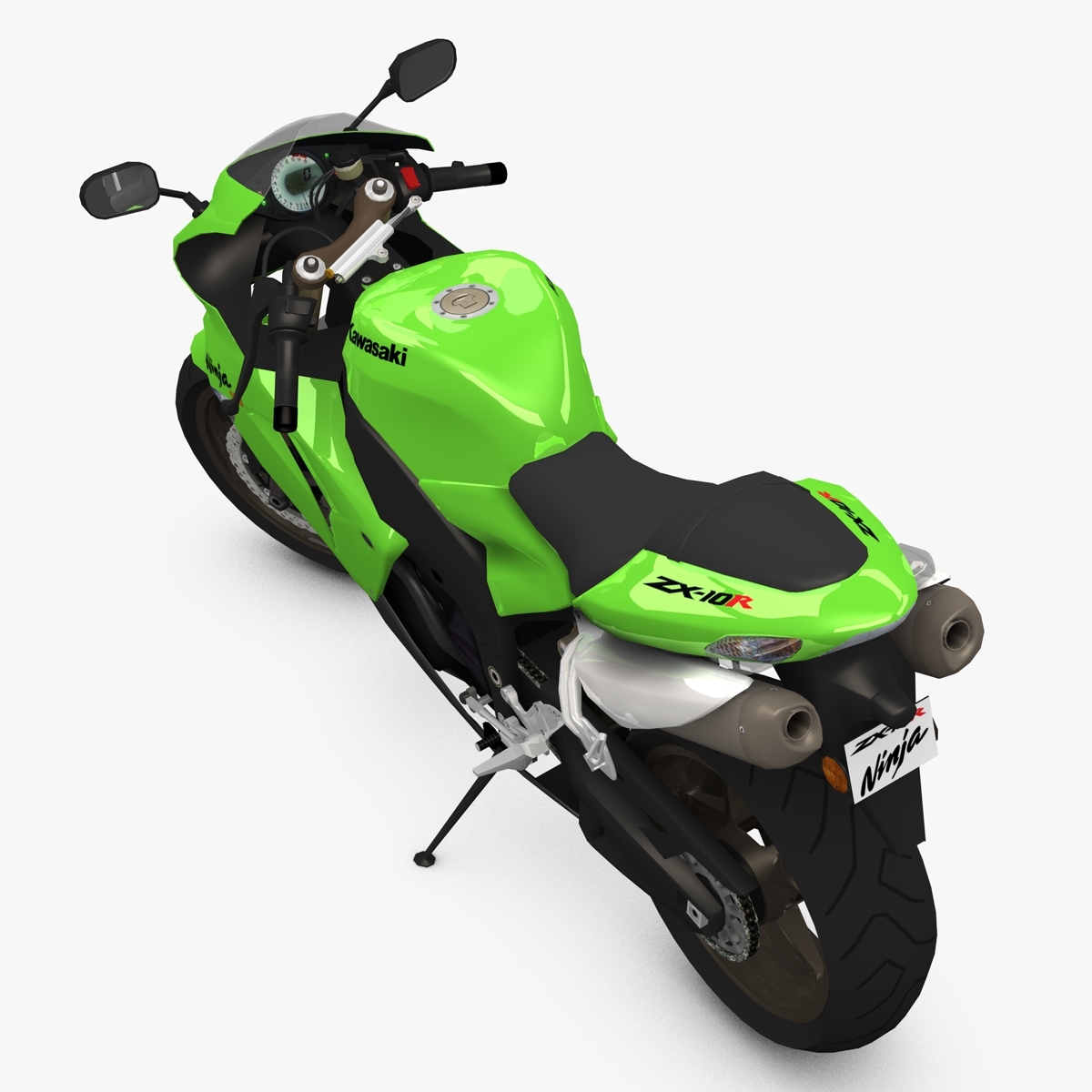 kawasaki ninja sport bike 3d model