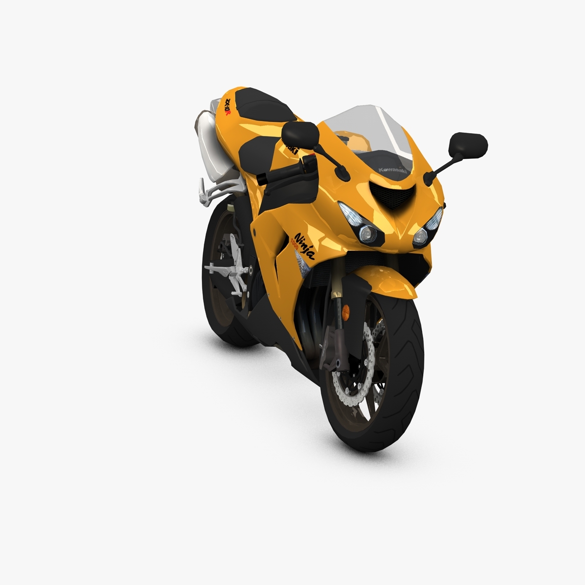 kawasaki ninja sport bike 3d model