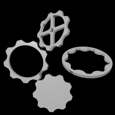 3d cogs gear model