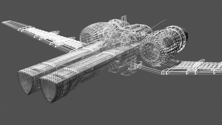 3d model starship