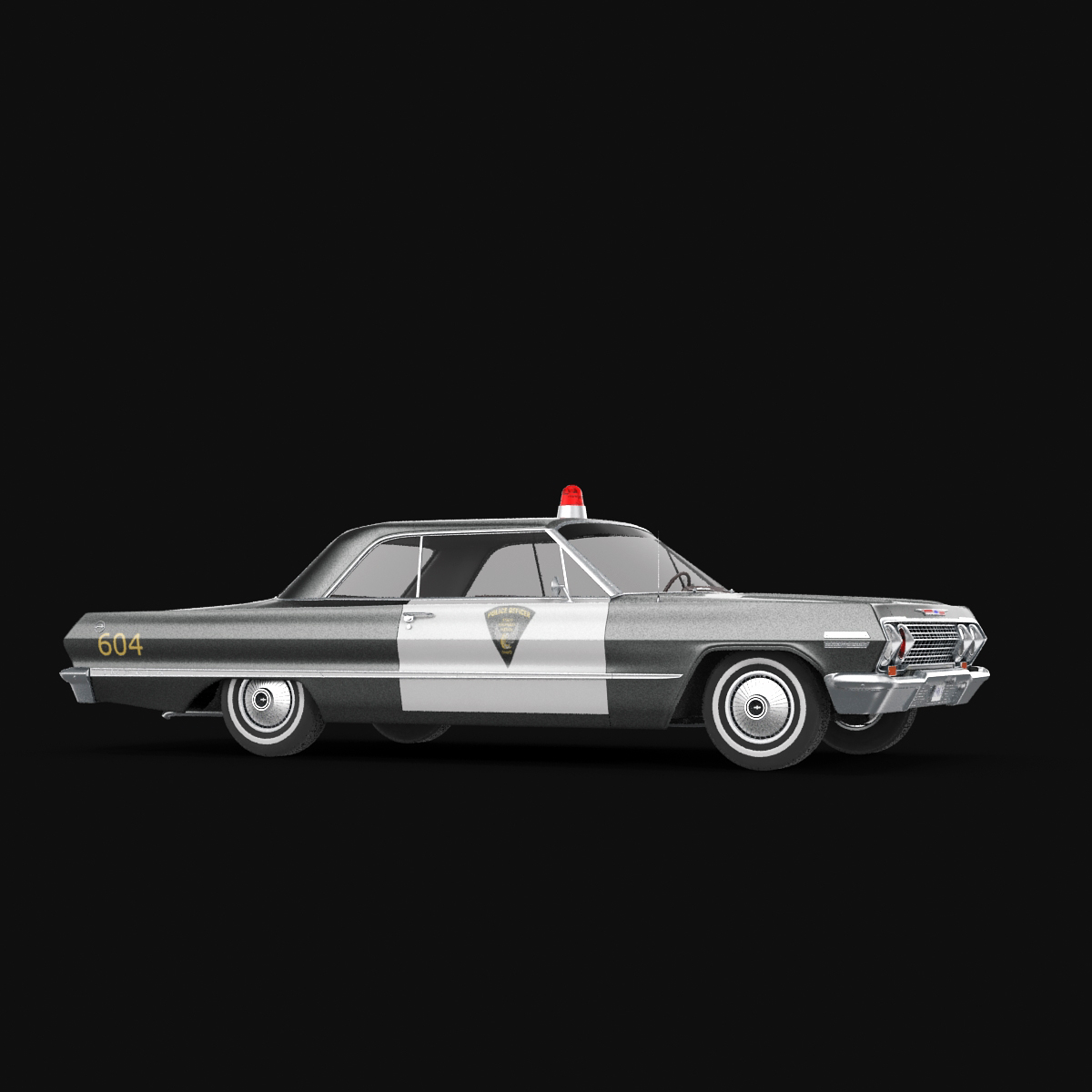 3d chevy impala 64 police car