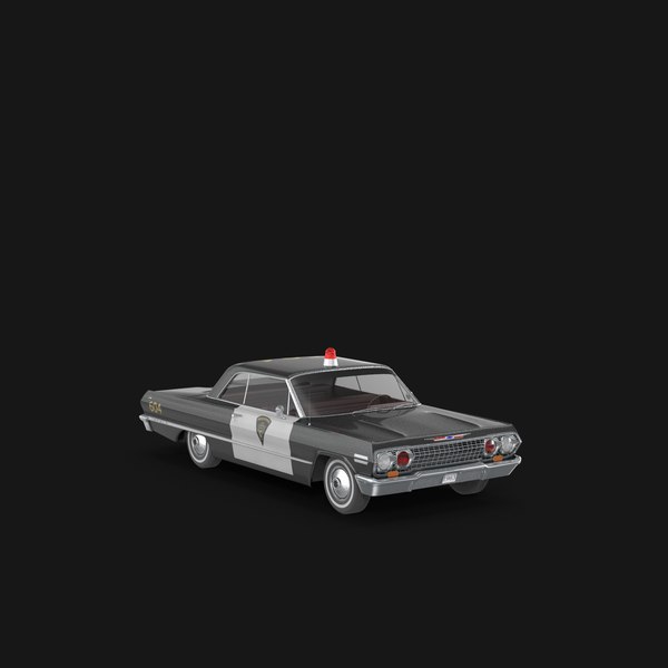 3d chevy impala 64 police car