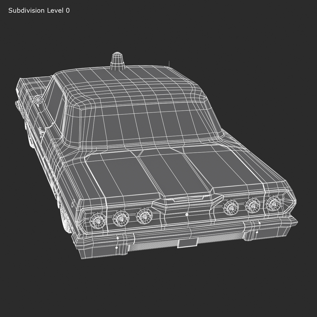 3d chevy impala 64 police car