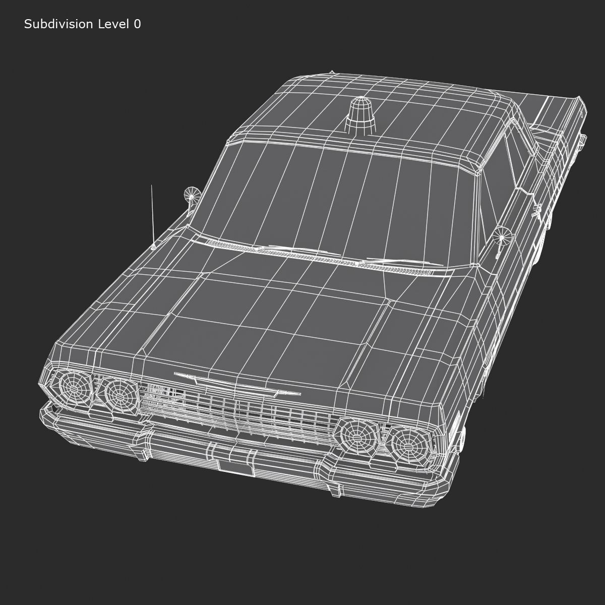 3d chevy impala 64 police car