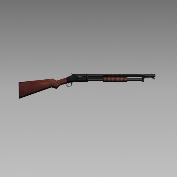 3d 3ds winchester m1897 gun