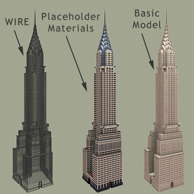 3d art deco nyc chrysler building model