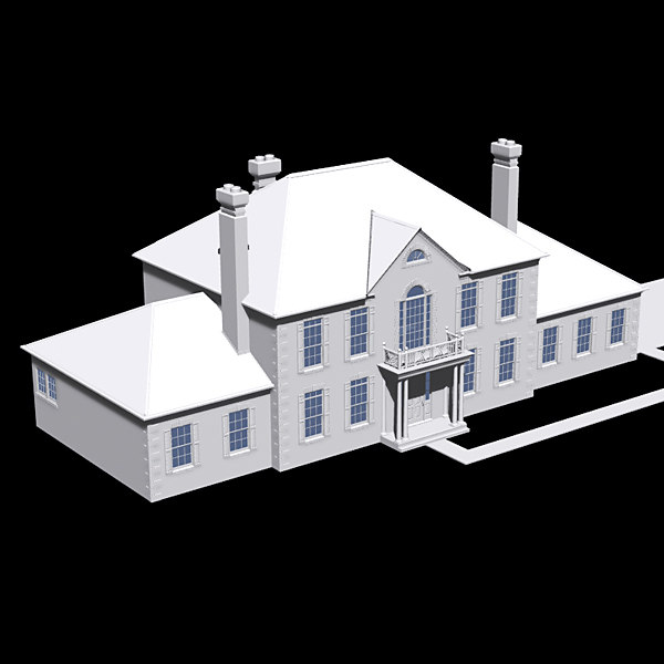 Colonial House 3D Models for Download | TurboSquid
