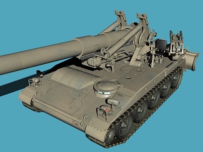 self propelled howitzer m110 a2 3d model