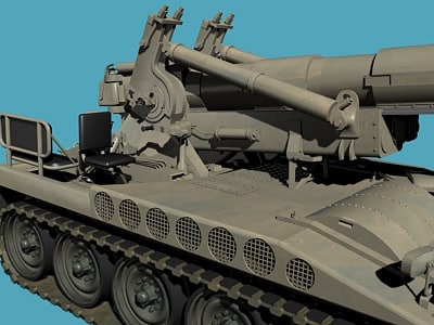 self propelled howitzer m110 a2 3d model