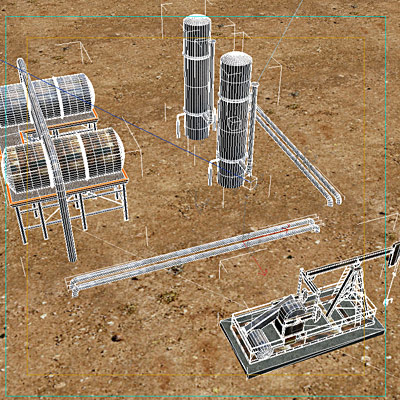 oilfield equipment 3d 3ds